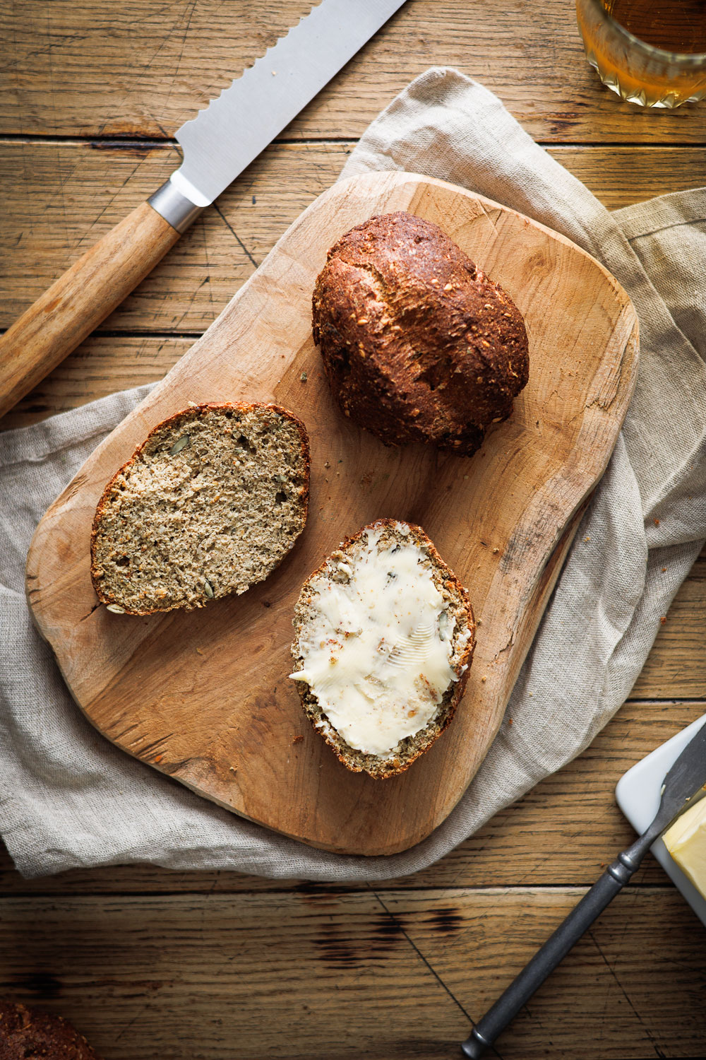 Herbe Low Carb Apfelweinbrötchen fürs Vesper